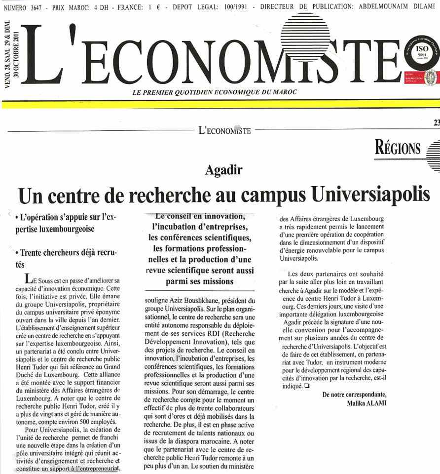 Un centre de recherche au campus Universiapolis - Ecole Polytechnique d ...
